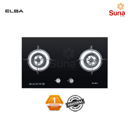 ELBA 2 Burner Stove Built in Glass Hob EGH-K8842G(BK)